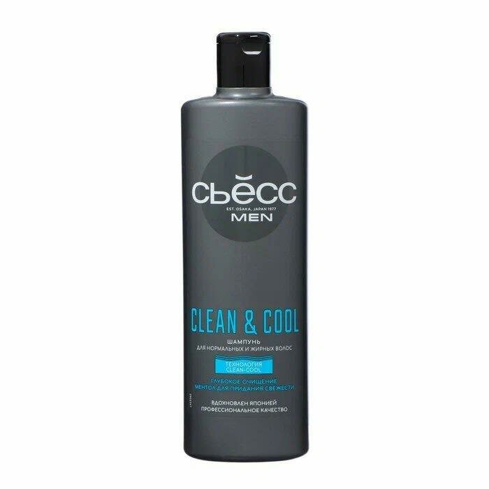 Шампунь Сьёсс 450 мл, Men Clean&Cool для нормальных и жирных волос