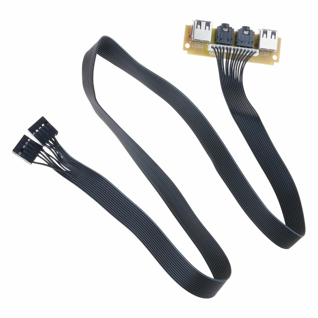 USB-порт для ПК на корпусе 6-сантиметровый аудиопорт на передней панели, кабель для микрофона и наушников Compu