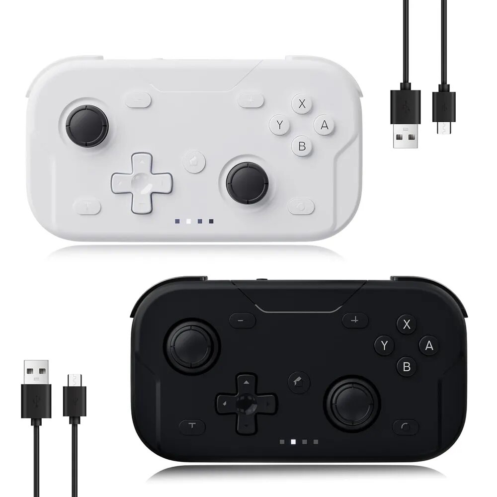Комплект из 2 беспроводных карманных контроллеров AceGamer для Nintendo Switch 2, джойстик с функцией подъёма и опускания, Bluetooth-геймпад с 6-осевым гироскопом