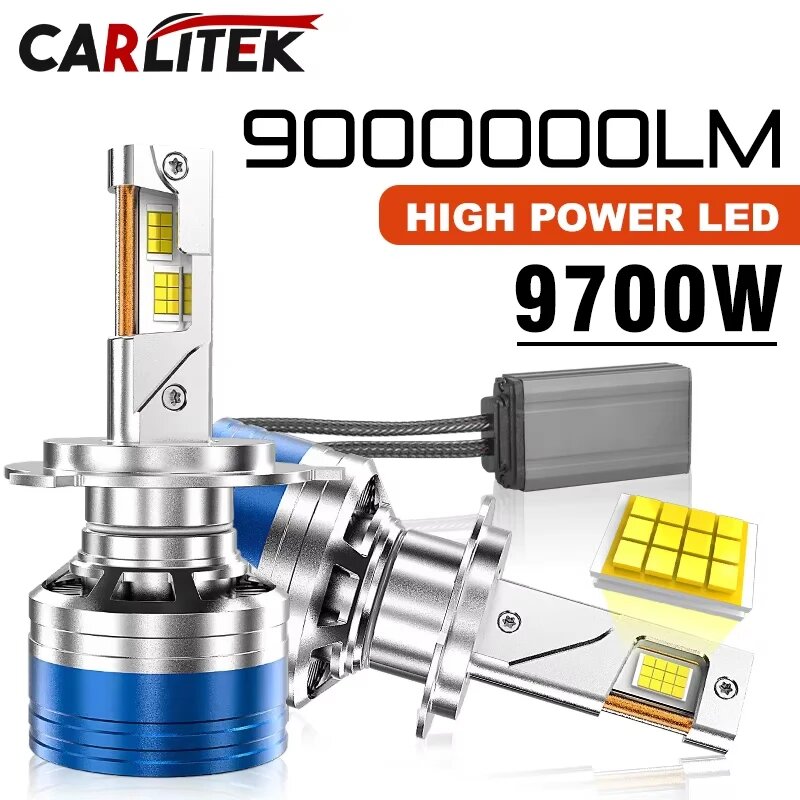 Светодиодные фары 9700W 9000000LM H7 H4 H11, высокомощные, 9084 CSP Canbus, H1 H8 9005 HB3 9006 HB4 9012 HIR2, турбо-лампы для автомобиля