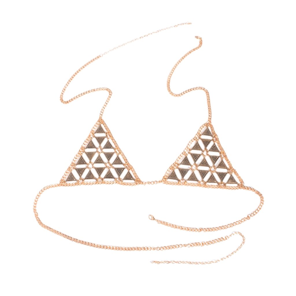 Недоуздки Треугольники Украшения Для Тела Аксессуары Из Богемного Сплава Бикини Цепочка Сексуальное Нижнее Белье Бюстгальтеры для Вечеринок Пляжная Клубная Одежда