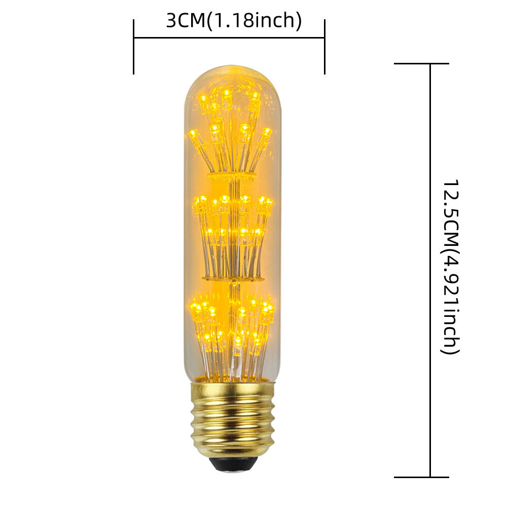 Светодиодная лампа Gypsophila, декоративное освещение в стиле Эдисона, теплый свет, 120В, 1.8Вт.