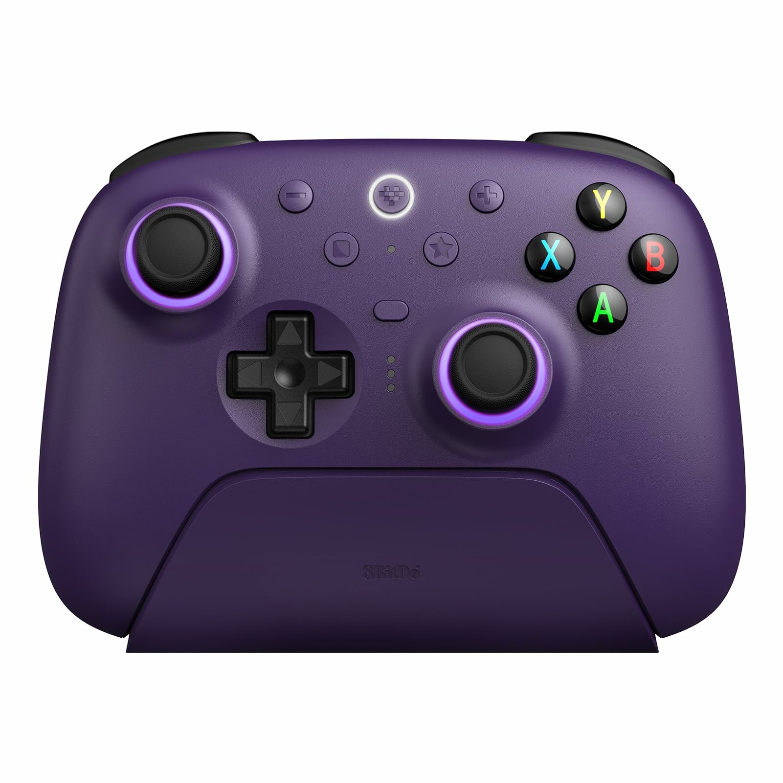 8BitDo ApexPro Wireless Controller: TMR ~Joysticks, Hall/Tactile Triggers, Motion Control, RGB Ring, 8Speed Tech (Purple)