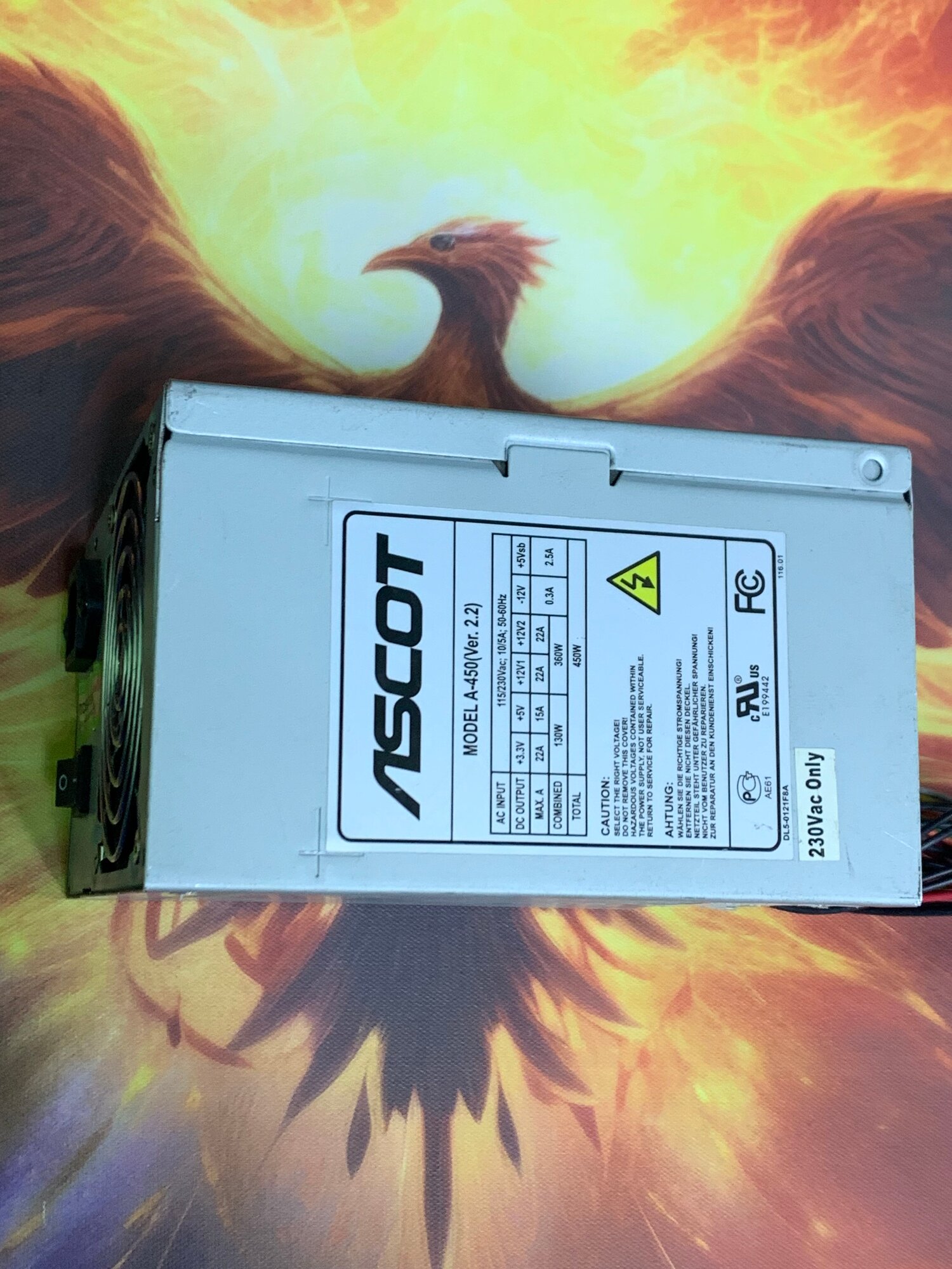 Блок питания 450W ASCOT A-450(Ver. 2.2)