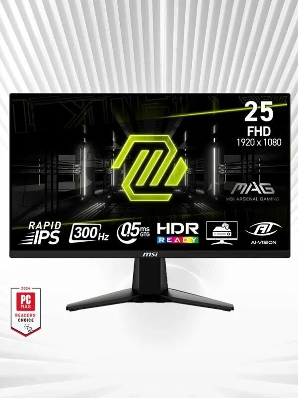 MSI 24.5" Монитор MAG255-XF, черный, фиолетовый