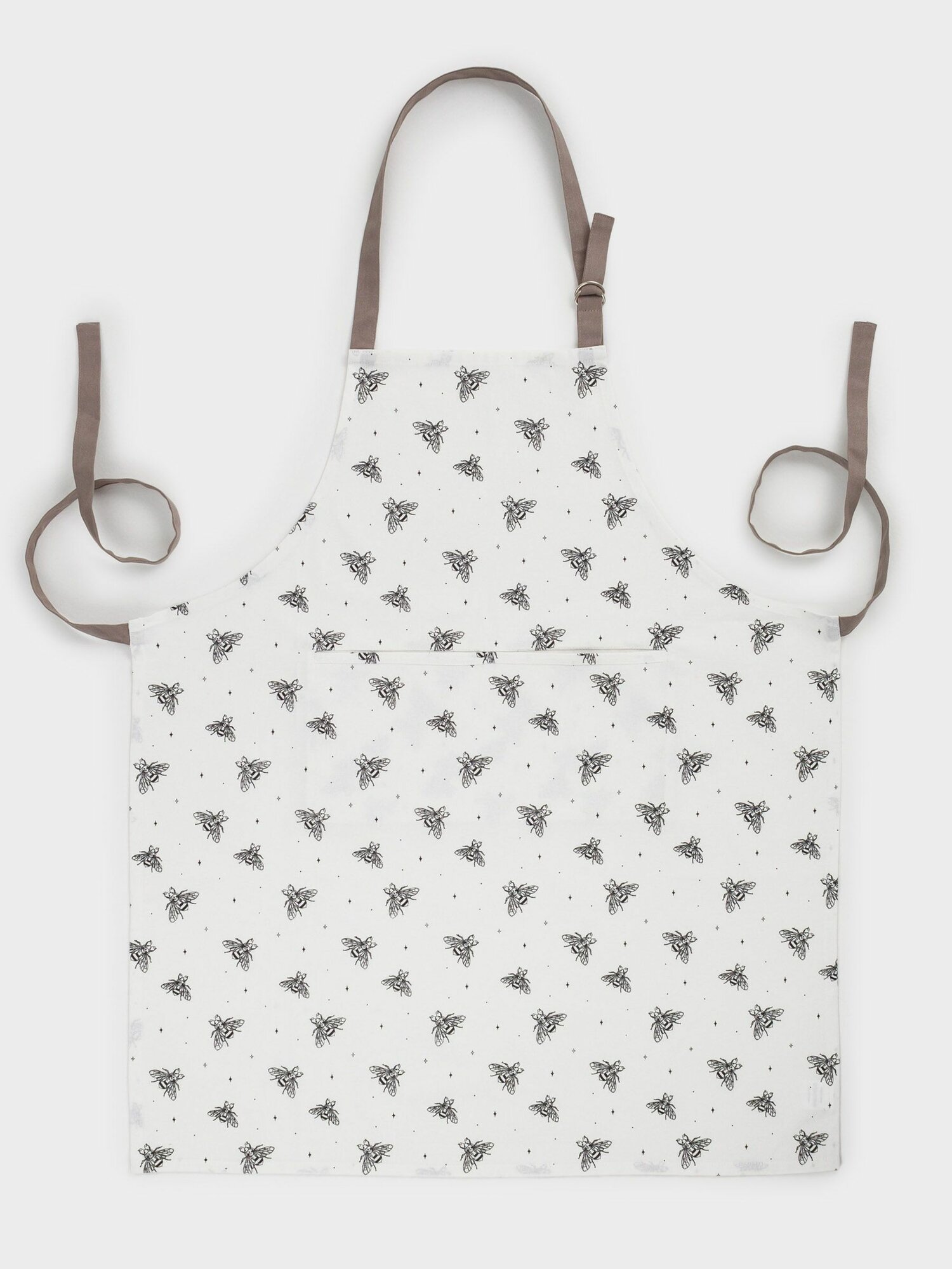 Фартук, 70х85 см, хлопок, белый, Пчелы, Honey, Kuchenland, Kuchenland