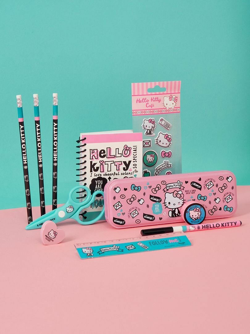 Набор канцелярских принадлежностей для школы, Hello Kitty, 11 предметов, Остров Мечты