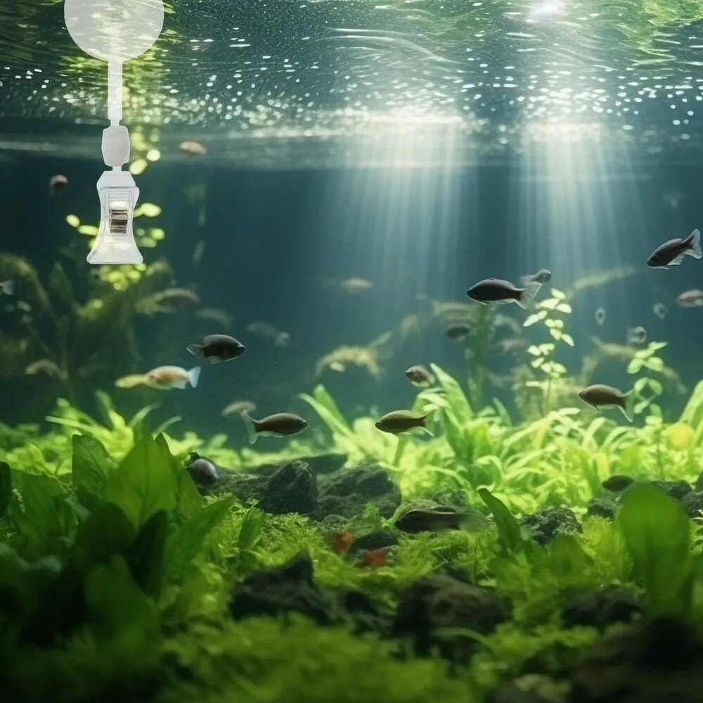 Прозрачные пластиковые прищепки с присосками для аквариума, набор из 6 шт, для кормления рыб