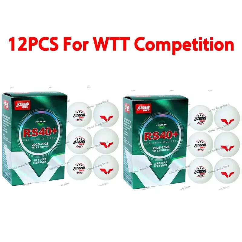 Мячи для настольного тенниса DHS WTT RS40+ 12шт