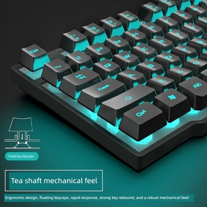 High-Quality, Dazzling Steampunk Mechanical Keyboard with a Retro 104-Key Wired Design, Suitable for Gaming, Office