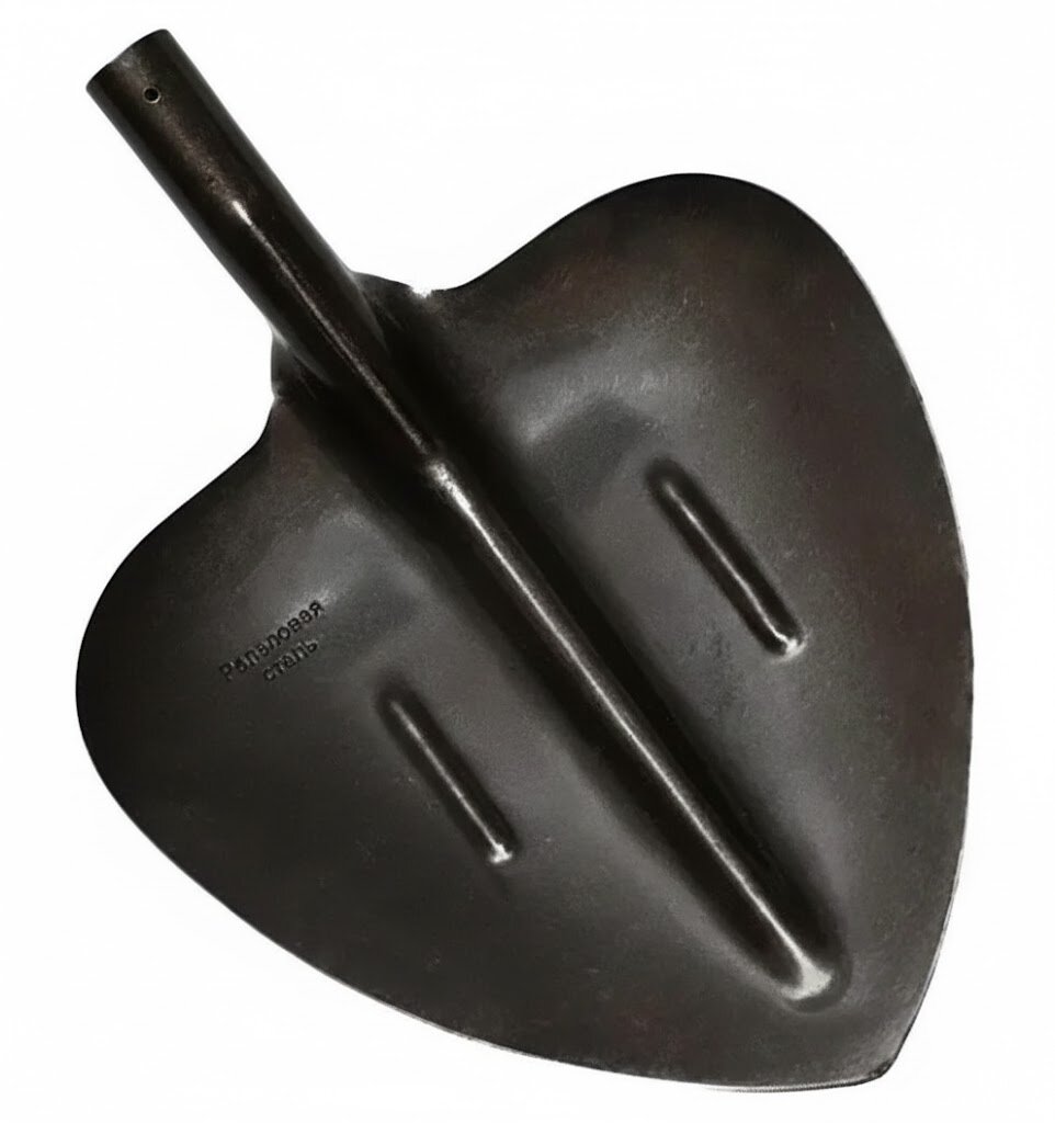 Лопата БТМ B2 садовая, щебеночная, закругленная, остроконечная / без черенка