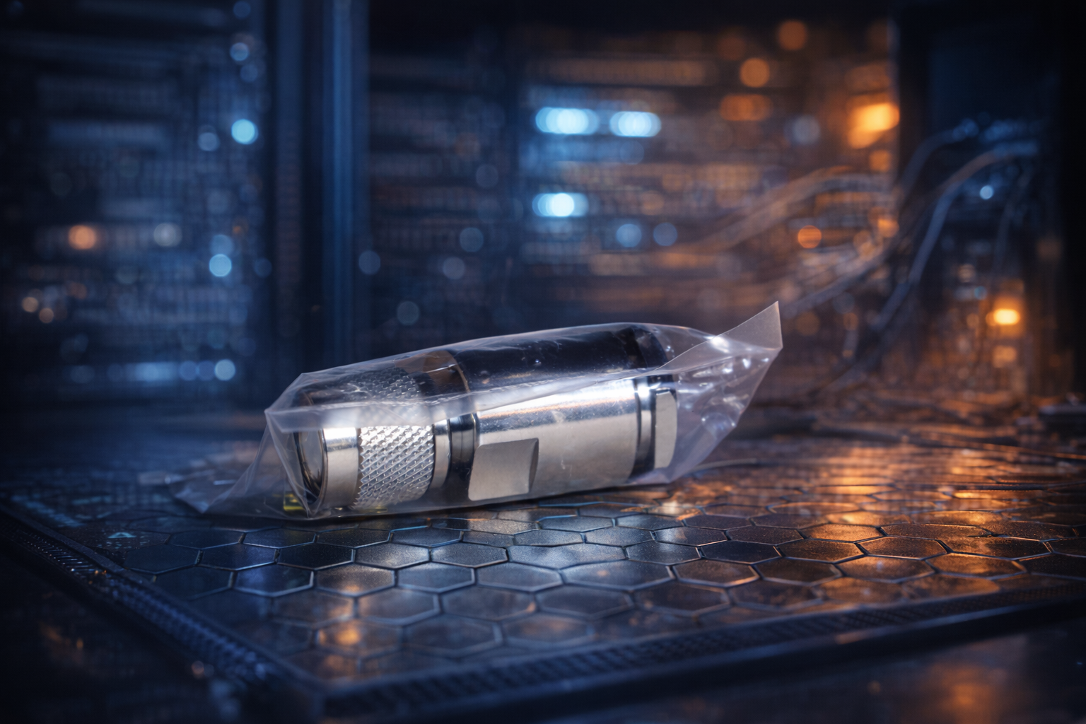 Разъём 1 шт. T-112B (TNC-male, прижимной, на кабель RG-213) Центральный контакт: Ni/Gold T-112B