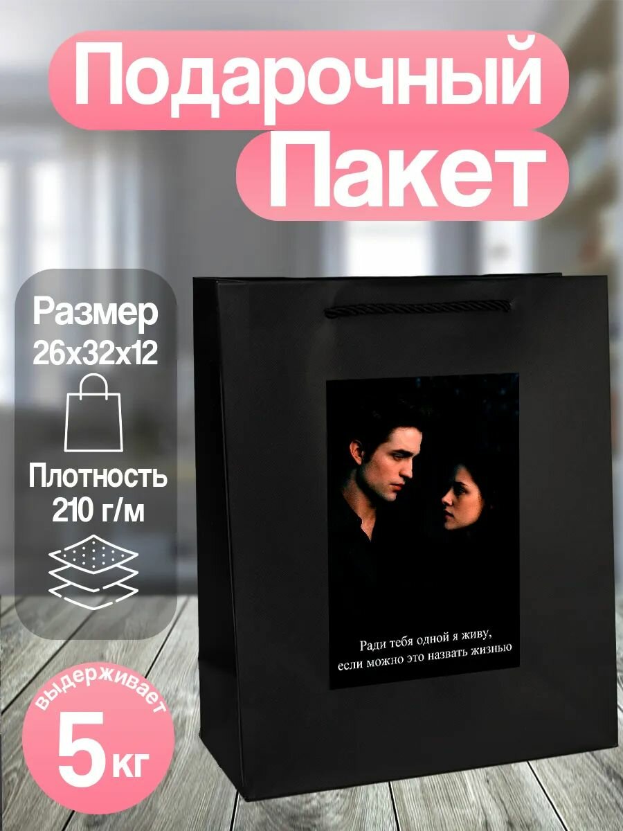 Подарочный пакет Сумерки, упаковка для подарка, 26х31 см