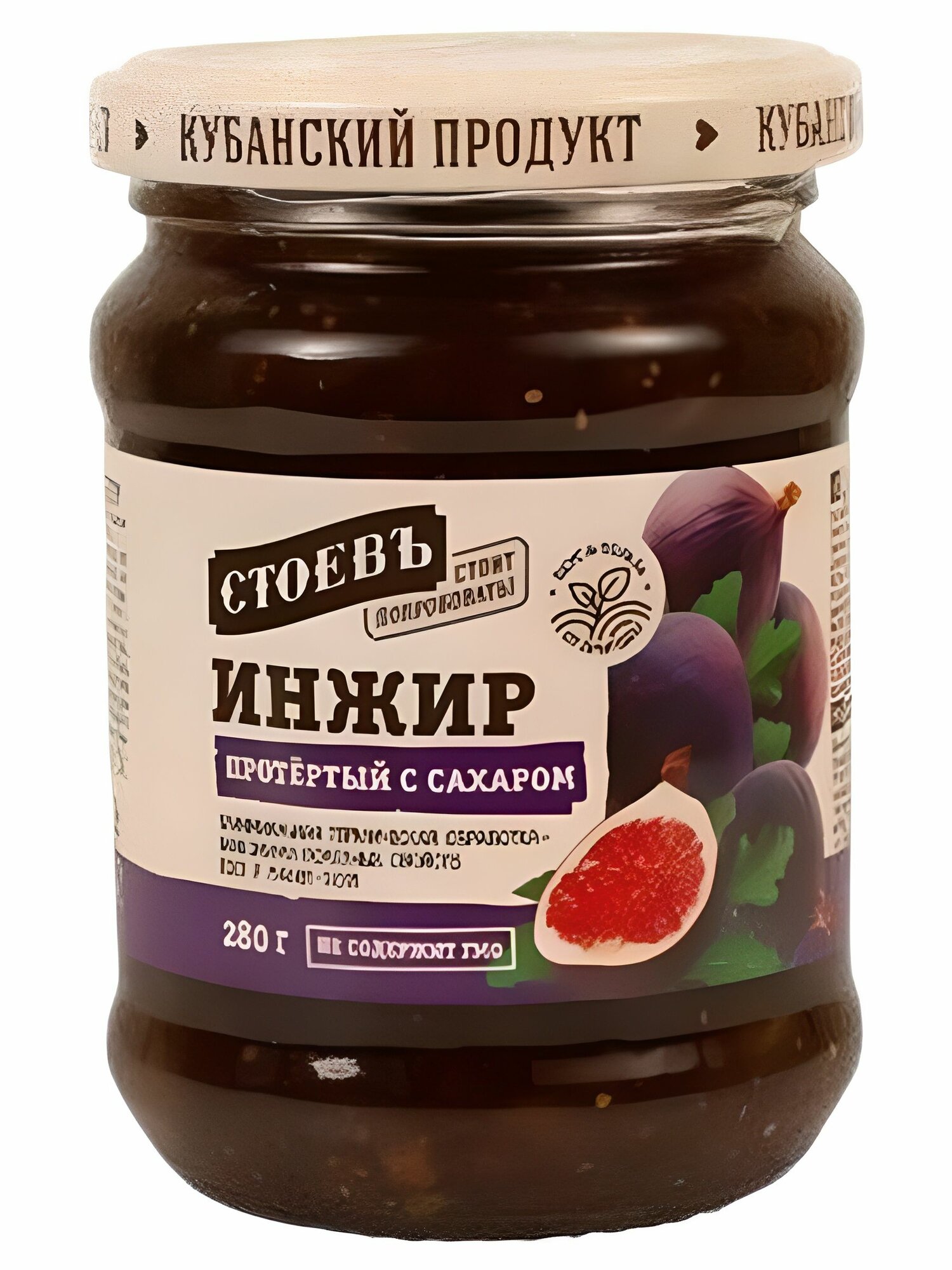 Инжир протертый с сахаром 280 грамм, 1 банка