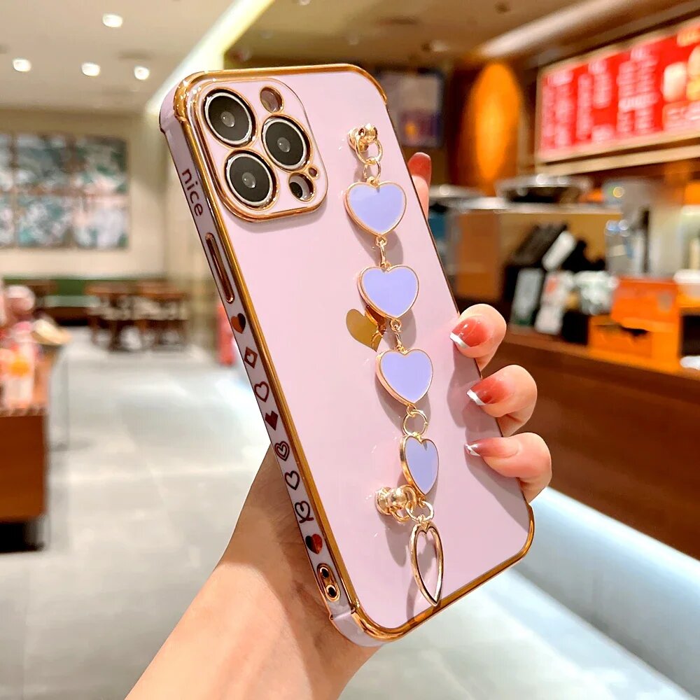 Чехол на iPhone с ремешком, Purple