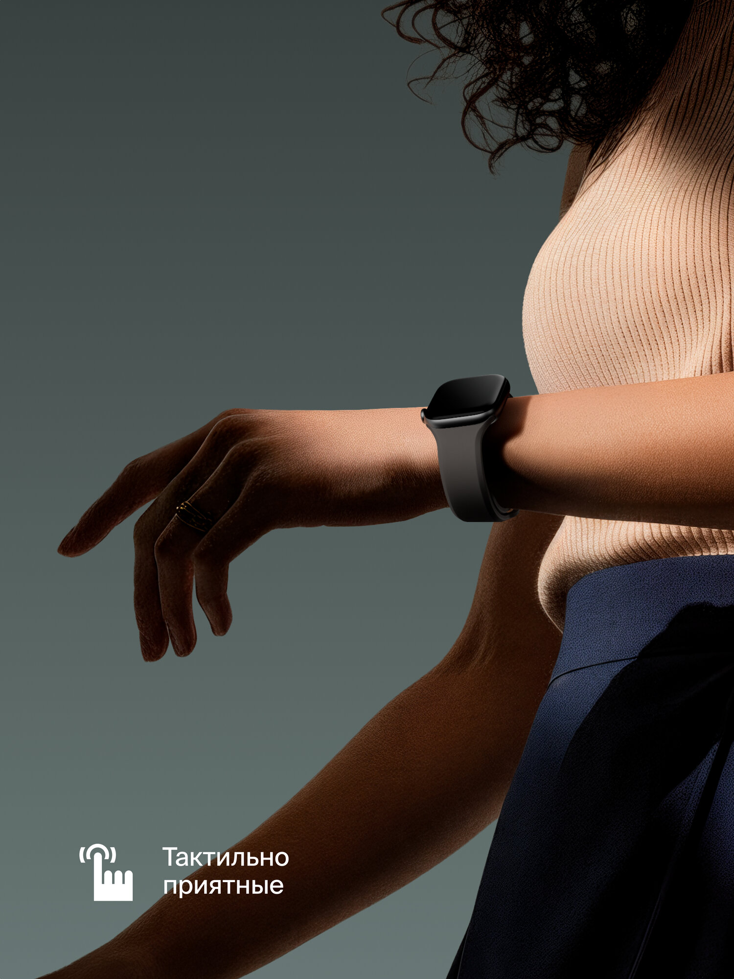 Cиликоновый ремешок Commo Flex Band, совместимый с Apple Watch, 38/40/41/42mm, Графитовый — фото 1