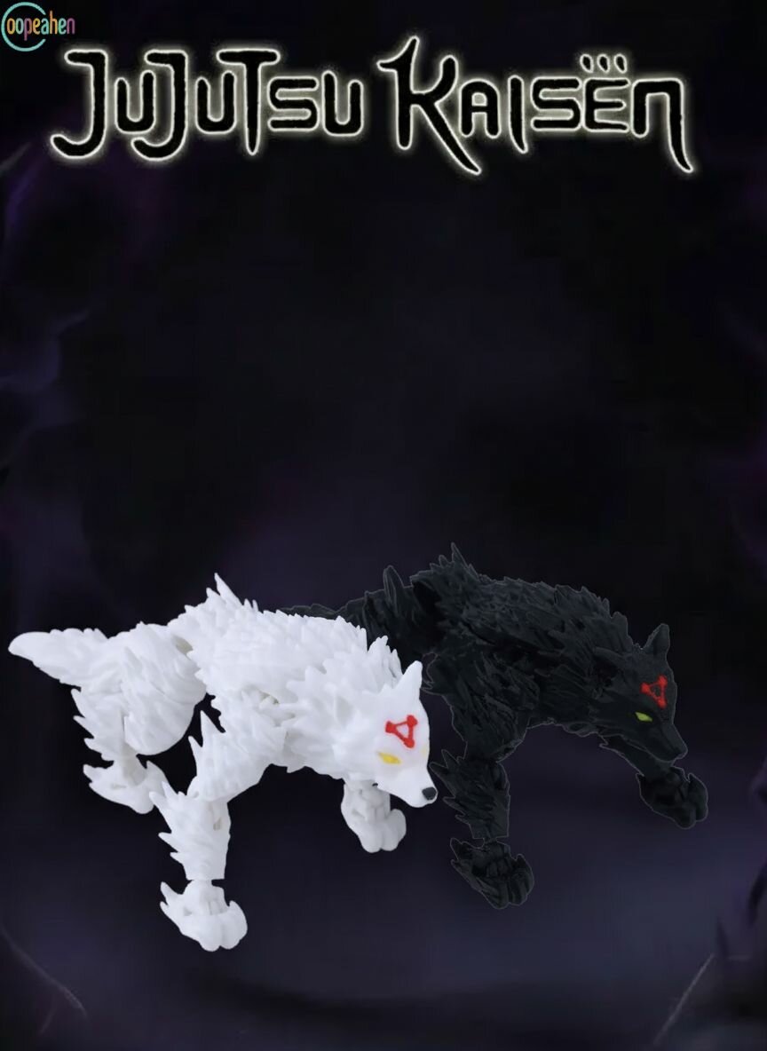 Фигурка Bear Toys "Магическая битва T13", коллекционная, 3D, пластик, Набор из 2 штук: черный и белый