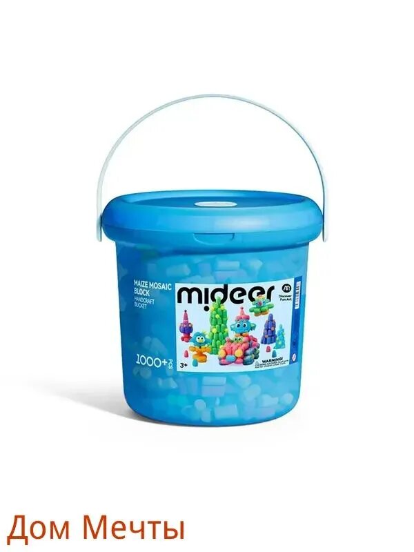 Конструктор Mideer Maize Mosaic Block из кукурузы 1000 элементов для детей 3+