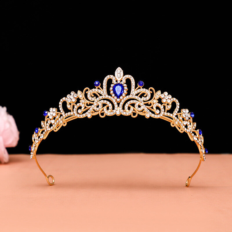 Свадебная корона "Атмосфера принцессы", королевский синий