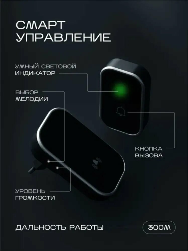 Звонок дверной 100дБ IP44 — фото 1