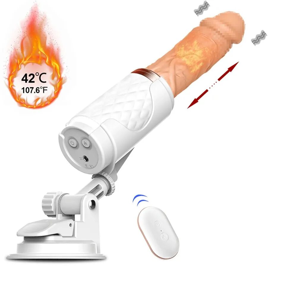 Секс машина на присоске, Телескопический фаллоимитатор, Автоматический фаллоимитатор вибратор 18+, 20.8CM