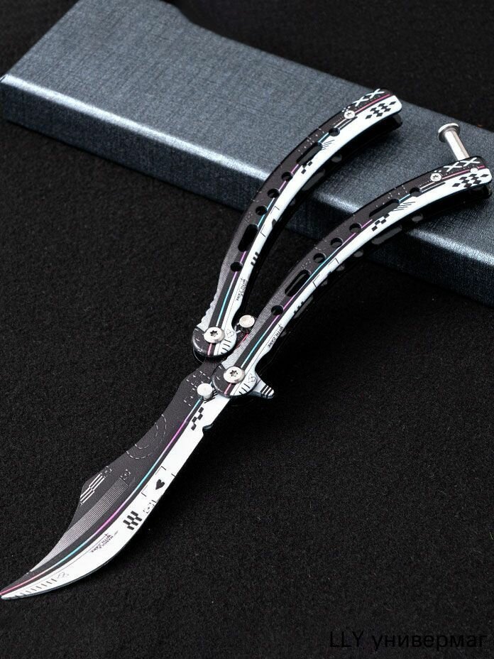 Стальной Нож-бабочка С Длиной Лезвия 8,5 См, Из Игры Standoff 2.