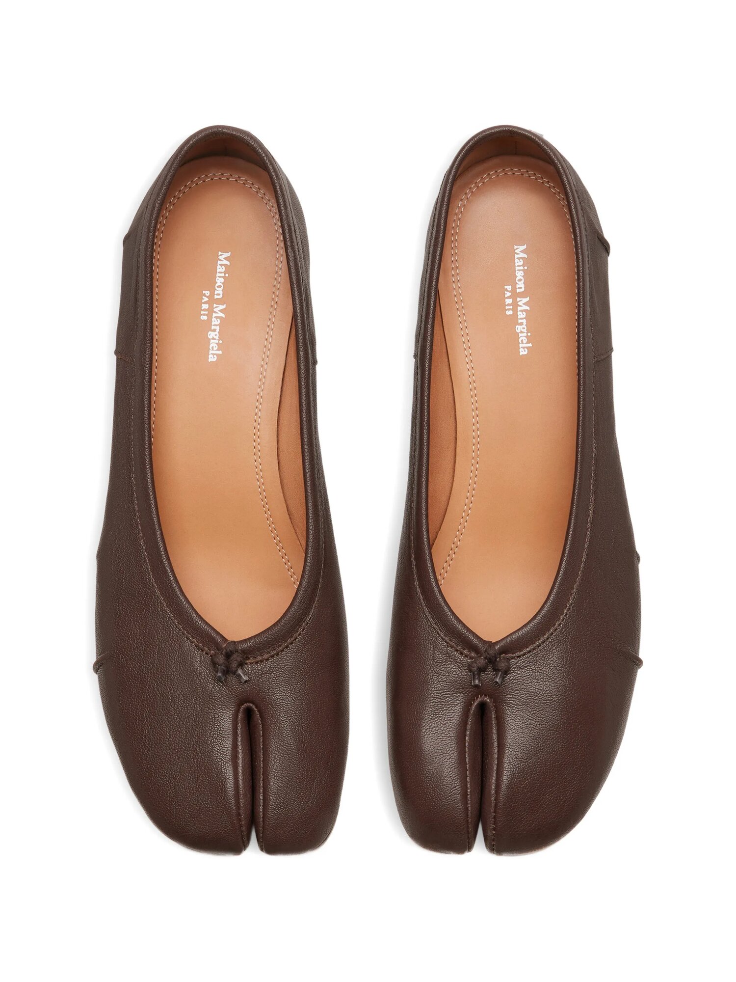 Балетки Maison Margiela Tabi ballet flats, размер 41 EU, brown — фото 1