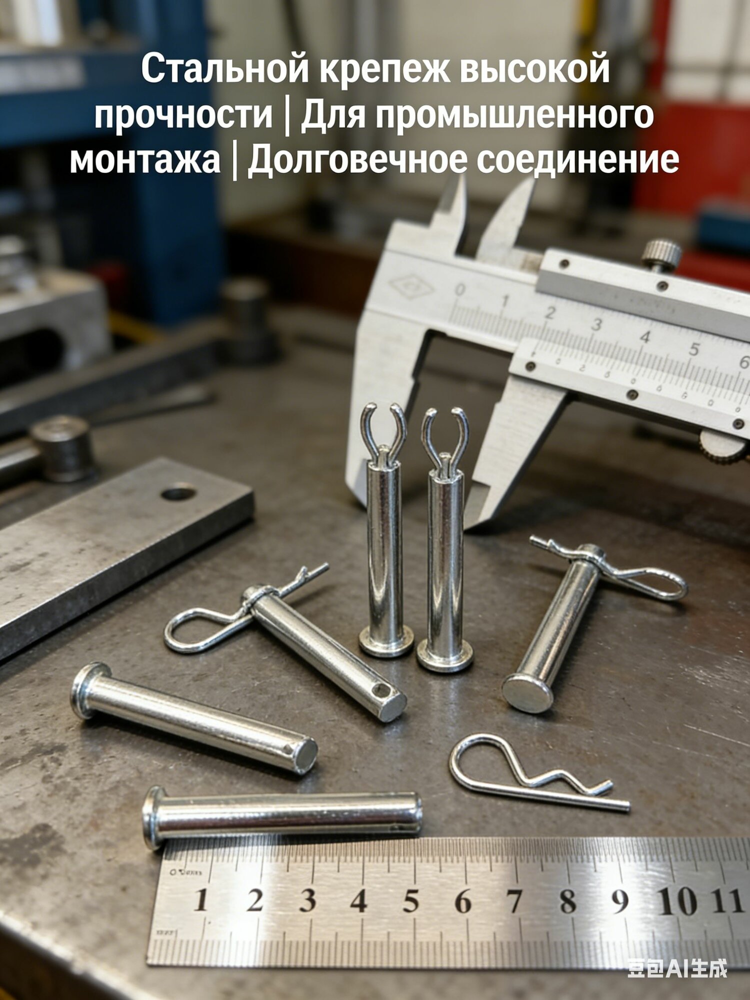 Крепежные штифты для аксессуаров к строительным лесам, d8 мм х 50мм, 4 шт.
