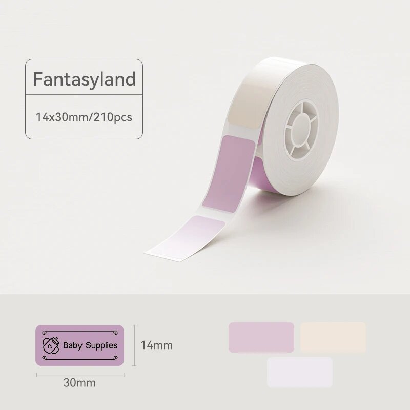 Этикетки самоклеящиеся FantasyLand, 14x30 мм, 210 шт, Сиреневый, Meng14x30-1 roll