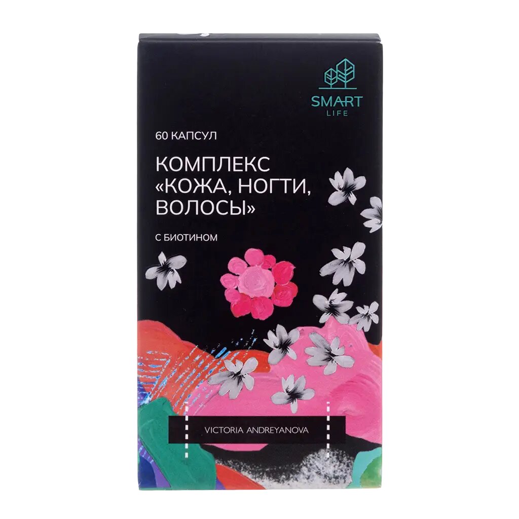 СмартЛайф Комплекс Кожа, ногти, волосы с биотином / SmartLife Skin, Nails & Hair with biotin капсулы по 800 мг 60 шт