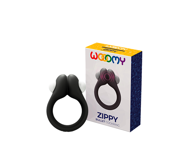 Эрекционное кольцо Zippy Vibrating Ring With Bullet Black 33669AL