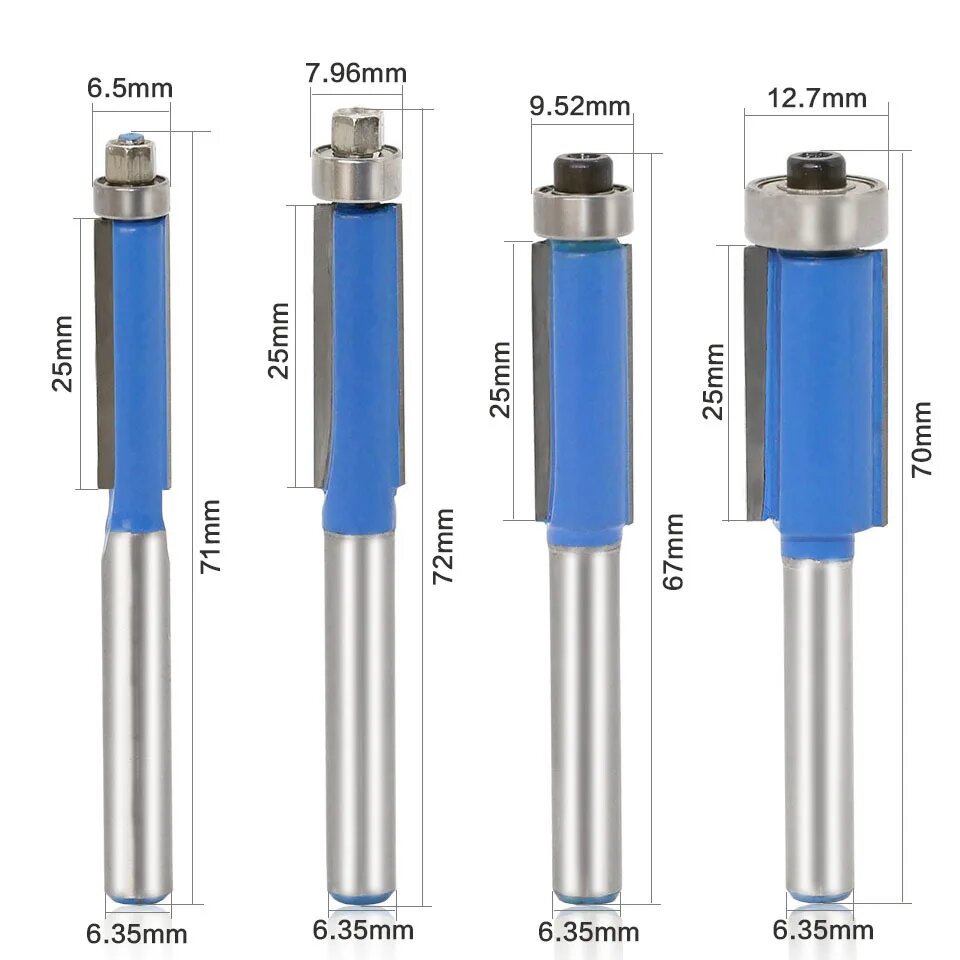 Фрезы VIBRATITE для дерева, пластика, композитов 4 шт.
