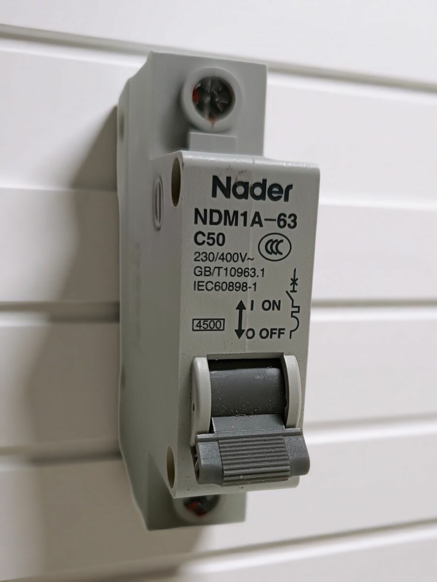 Автоматический выключатель Nader 1P 50А 4.5кА