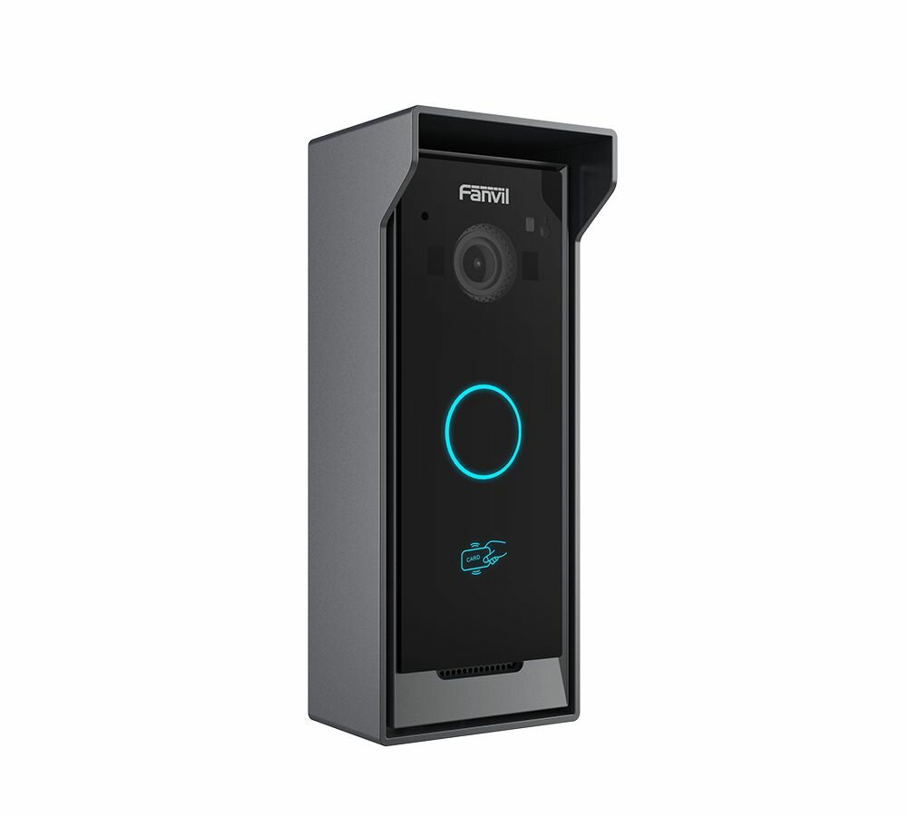 IP-видеодомофон Fanvil i60, накладной, IP65, 1 кнопка, Mifare / 2 SIP-линии, камера 2 Мп с инфракрасной ночной съемкой, PoE