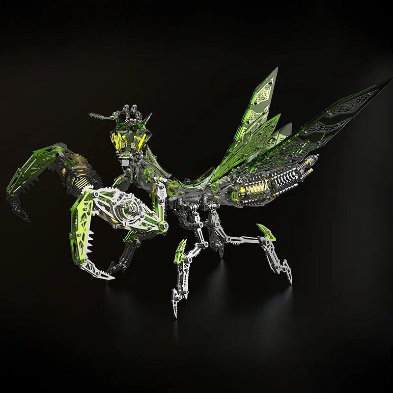 Металлический 3D-пазл Мантис, green