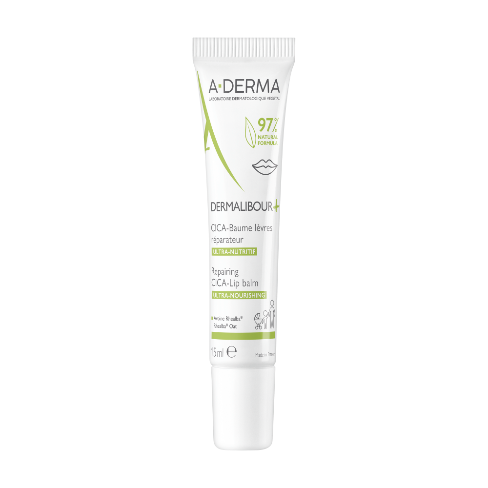 A-derma dermalibour+ бальзам для губ восстанавливающий 15 мл