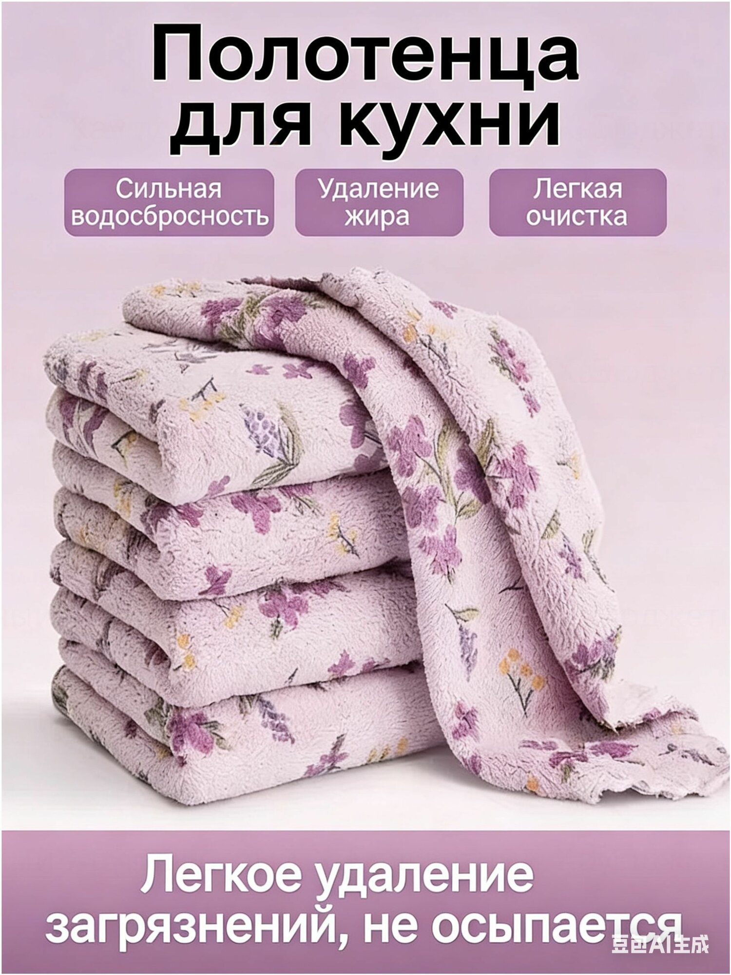 Тряпка, 5 шт универсальная для уборки