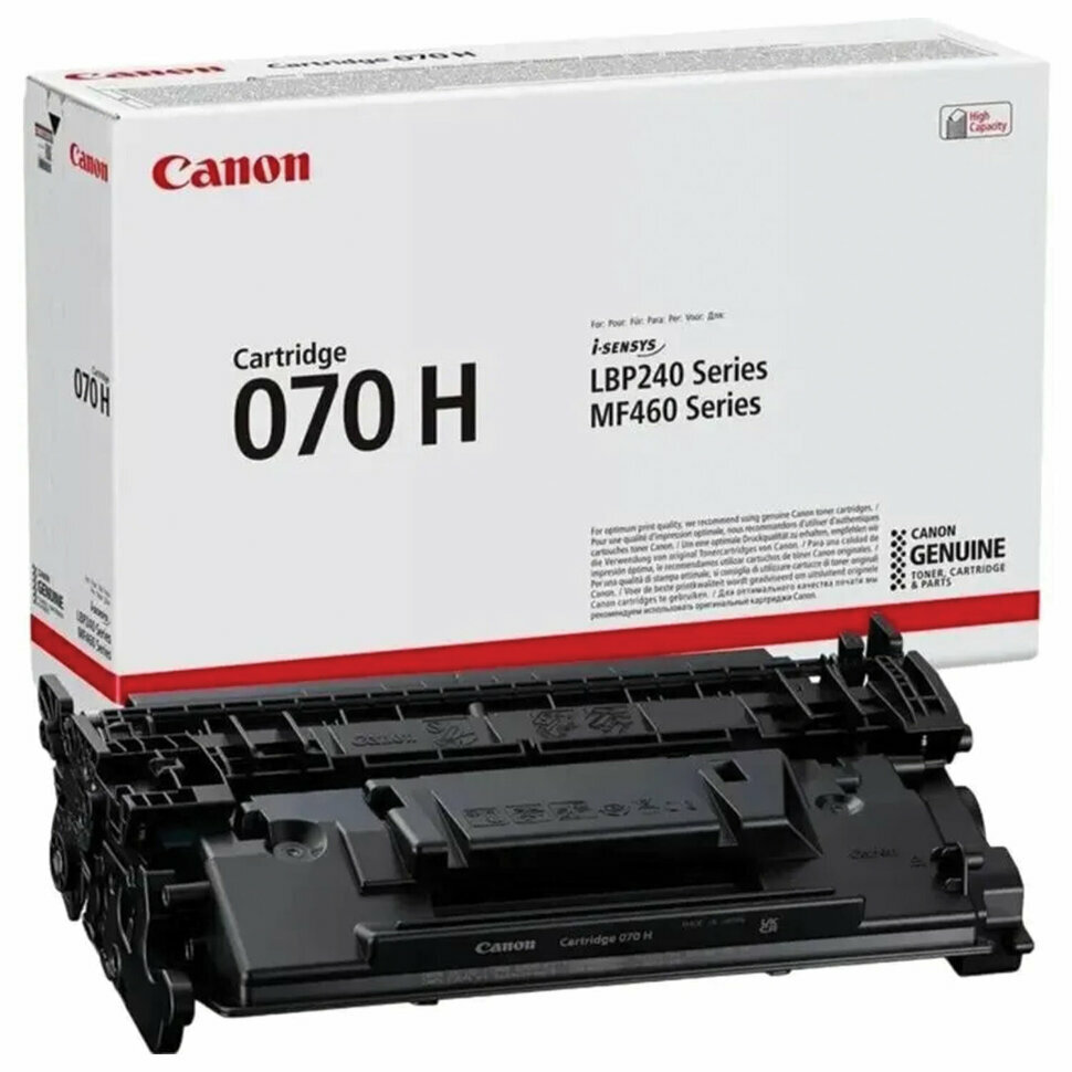 Картридж лазерный CANON (070H) LBP240/MF460, ресурс 10200 стр, оригинальный, 5640C002, 364392