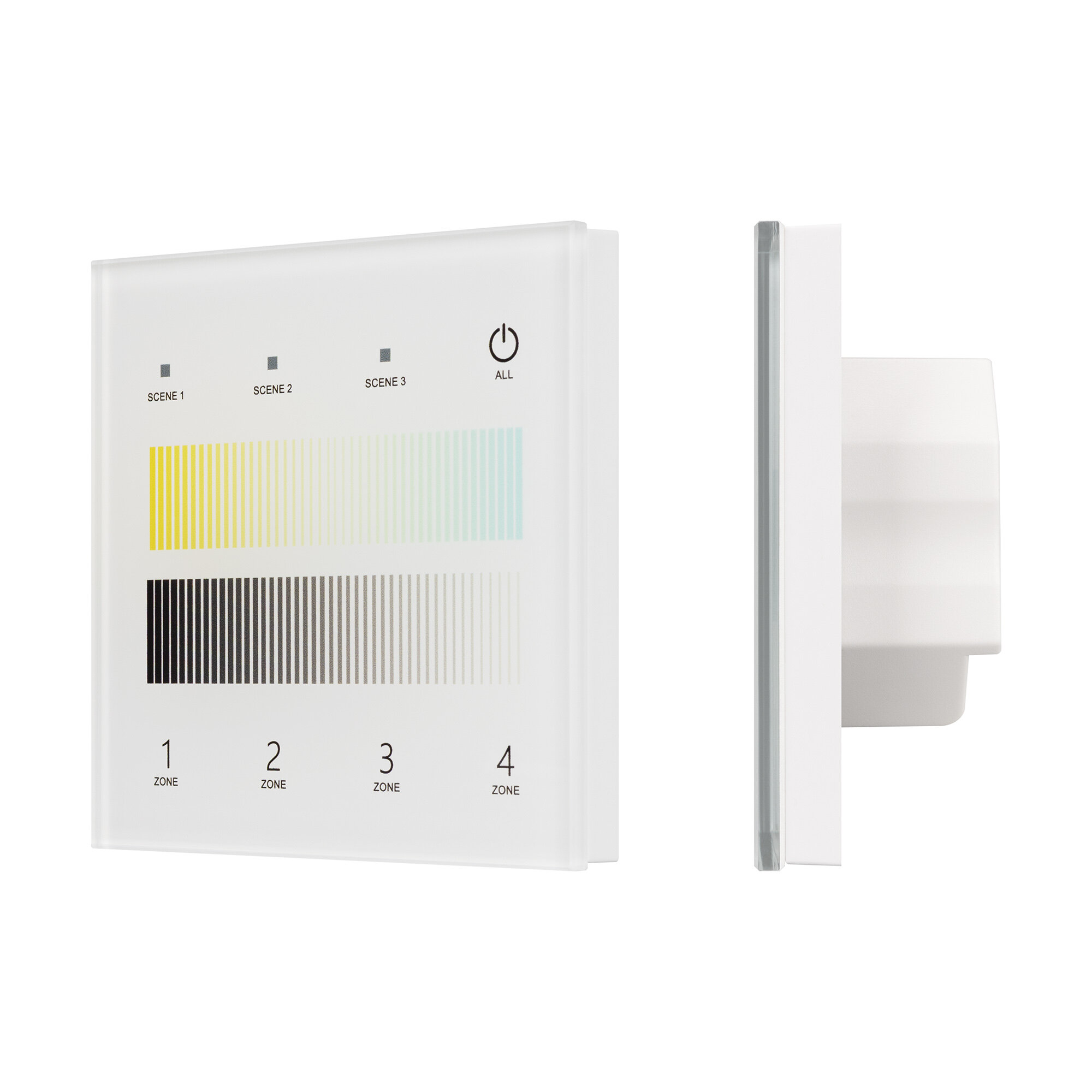 Панель управления Arlight INTELLIGENT ARLIGHT Сенсорная панель SMART-DALI-301-11-4G-3SC-DT8 Белая (230V, встраиваемая, 2.4G) (IARL, IP20 Пластик, 5 лет)