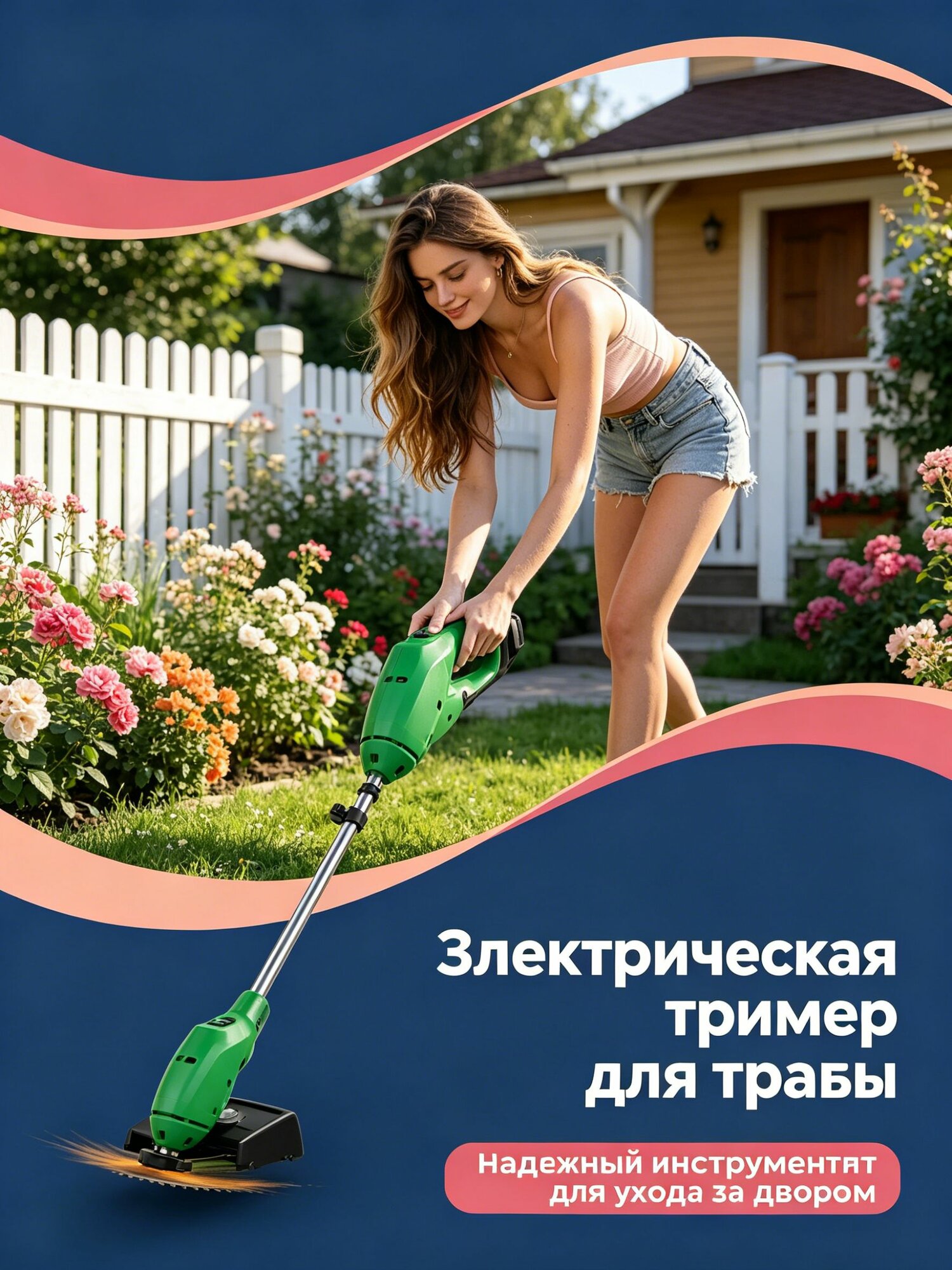 Садовый триммер аккумуляторный