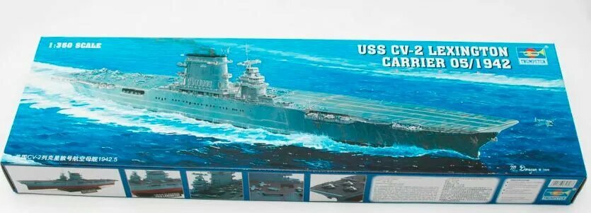 Trumpeter 05608 1/350 U.S.Navy Авианосец ВМС США CV-2 Lexington 05/1942