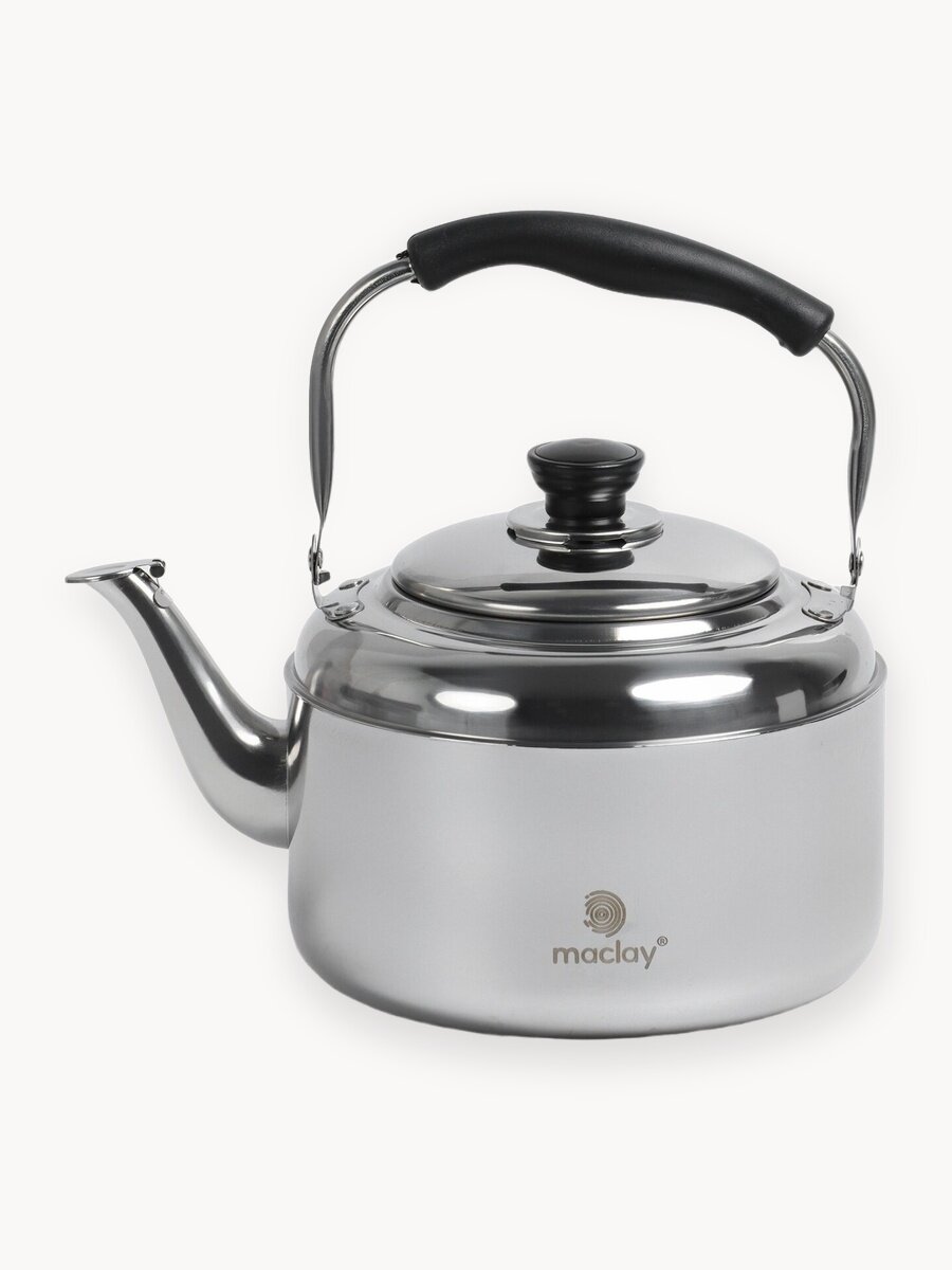 Чайник походный maclay, объём 3 литра, нержавеющая сталь, теплоизолированная ручка