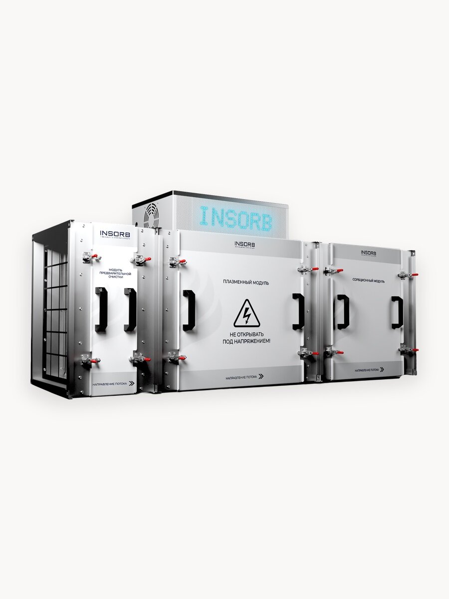 Очиститель воздуха для кафе и ресторана/ газоконвертор INSORB 1500m3 (Оцинкованная сталь)