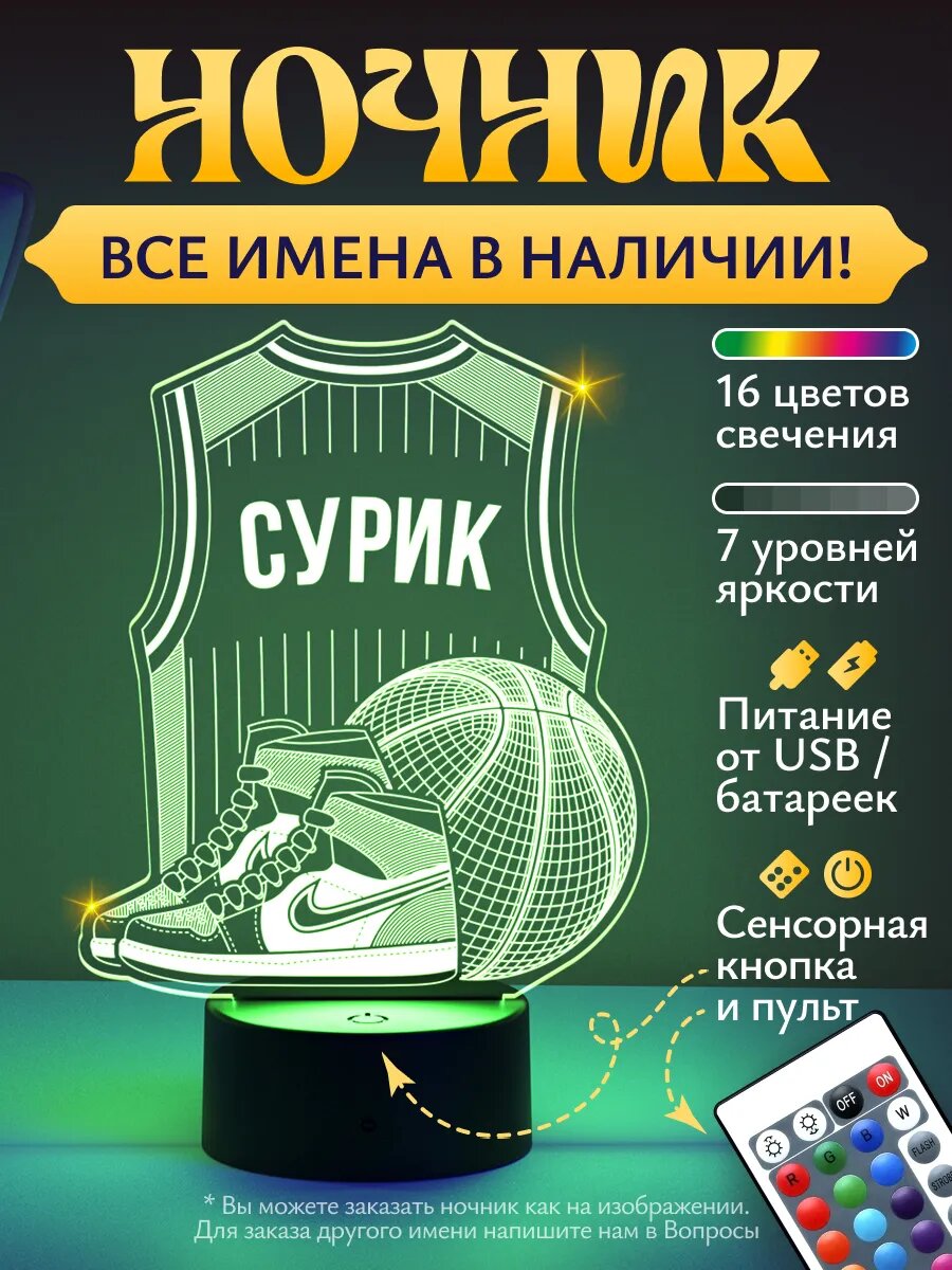 Ночник «Сурик - Баскетбольная форма»