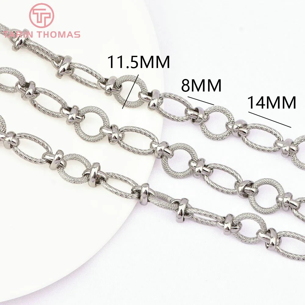 Фурнитура для ювелирных изделий TARIN THOMAS латунные цепочки 24-каратного золотого цвета 50 см 4165-Platinum Color