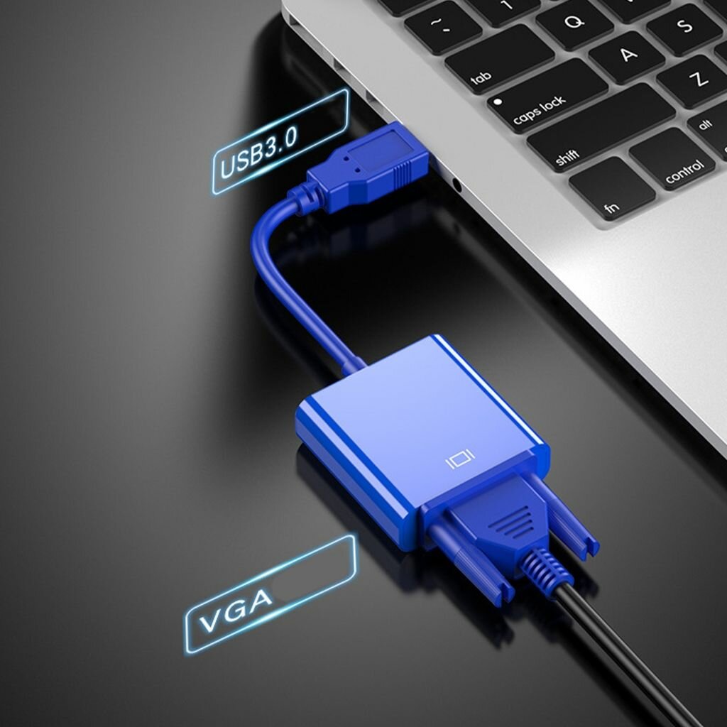 Кабель для преобразования usb в vga-черный