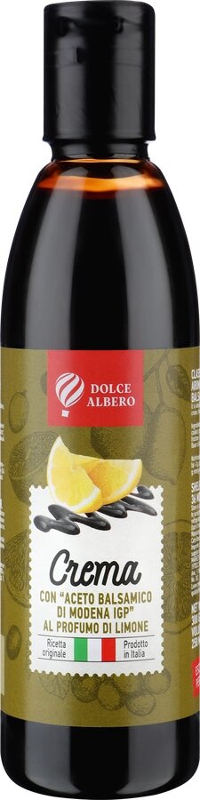 Крем-соус DOLCE ALBERO с ароматом лимона с бальзамическим уксусом из Модены, 250мл