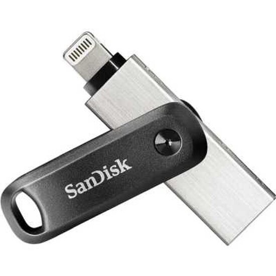 Флешка 128Gb Sandisk iXpand Flash Drive Go USB 3.0 + Lightning черный/серебристый (SDIX60N-128G-GN6NE)