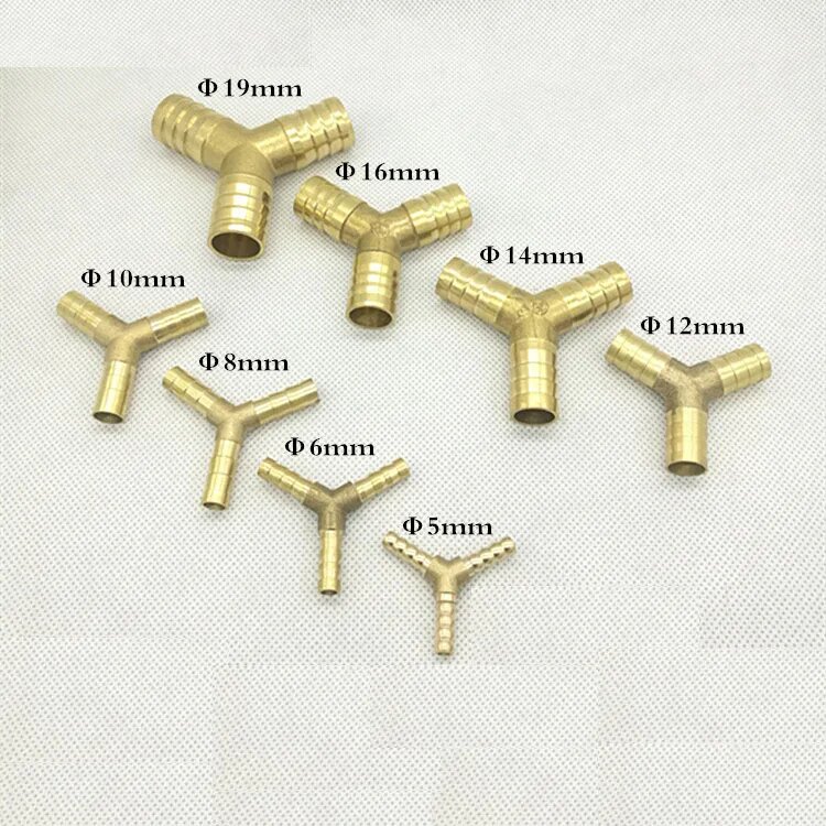 Латунные фитинги для труб T X Y U 8mm Barb, 3way -Y