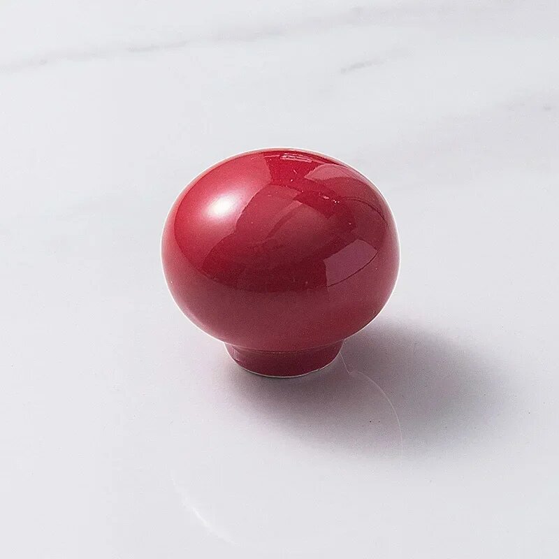 Керамические ручки для шкафов Красный